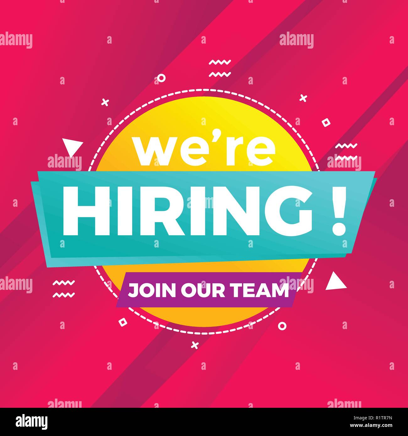We are hiring background in flat style Stock Vector Image & Art - Alamy