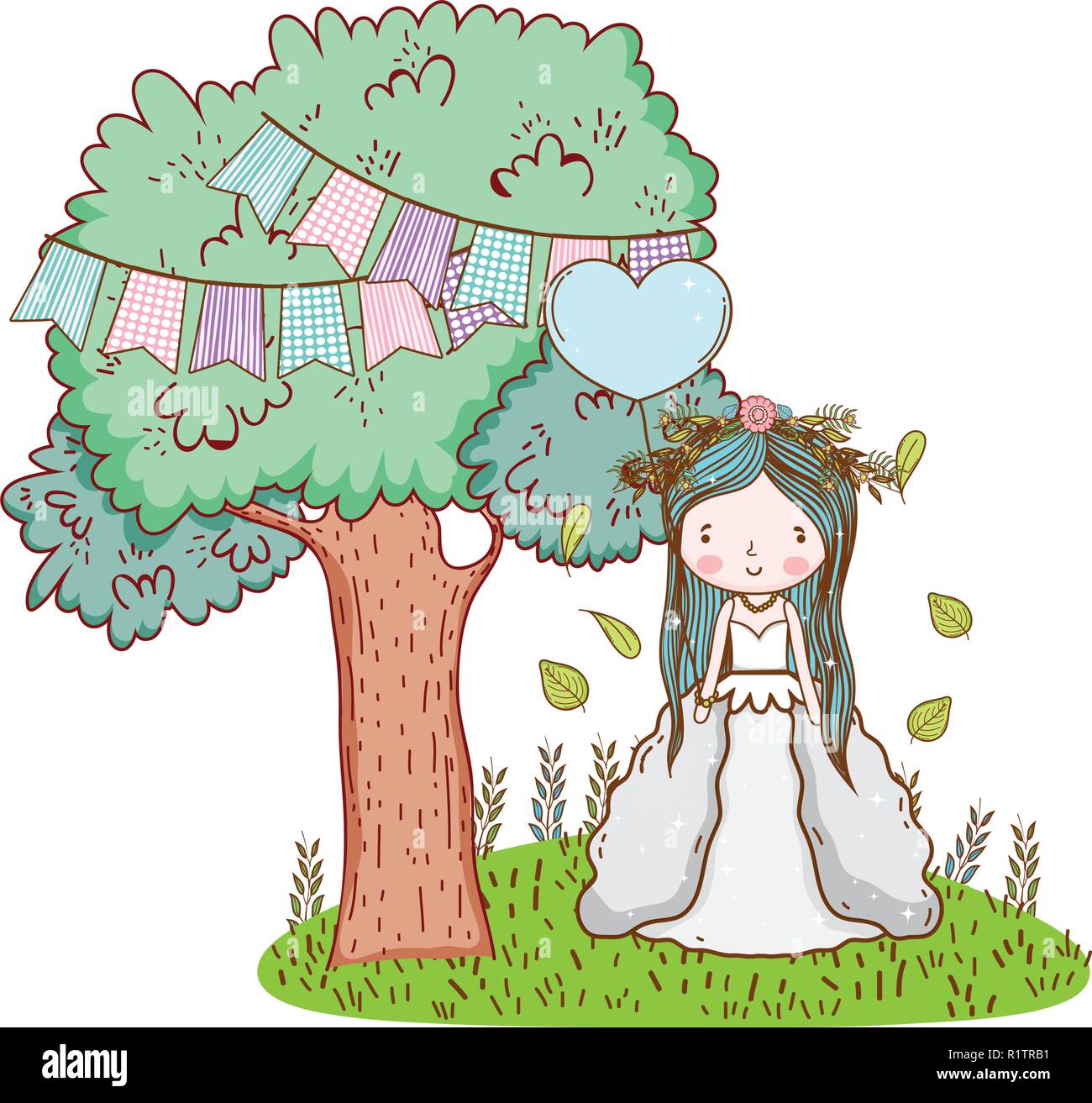 fiancee female cute cartoon Stock Vector Image & Art - Alamy