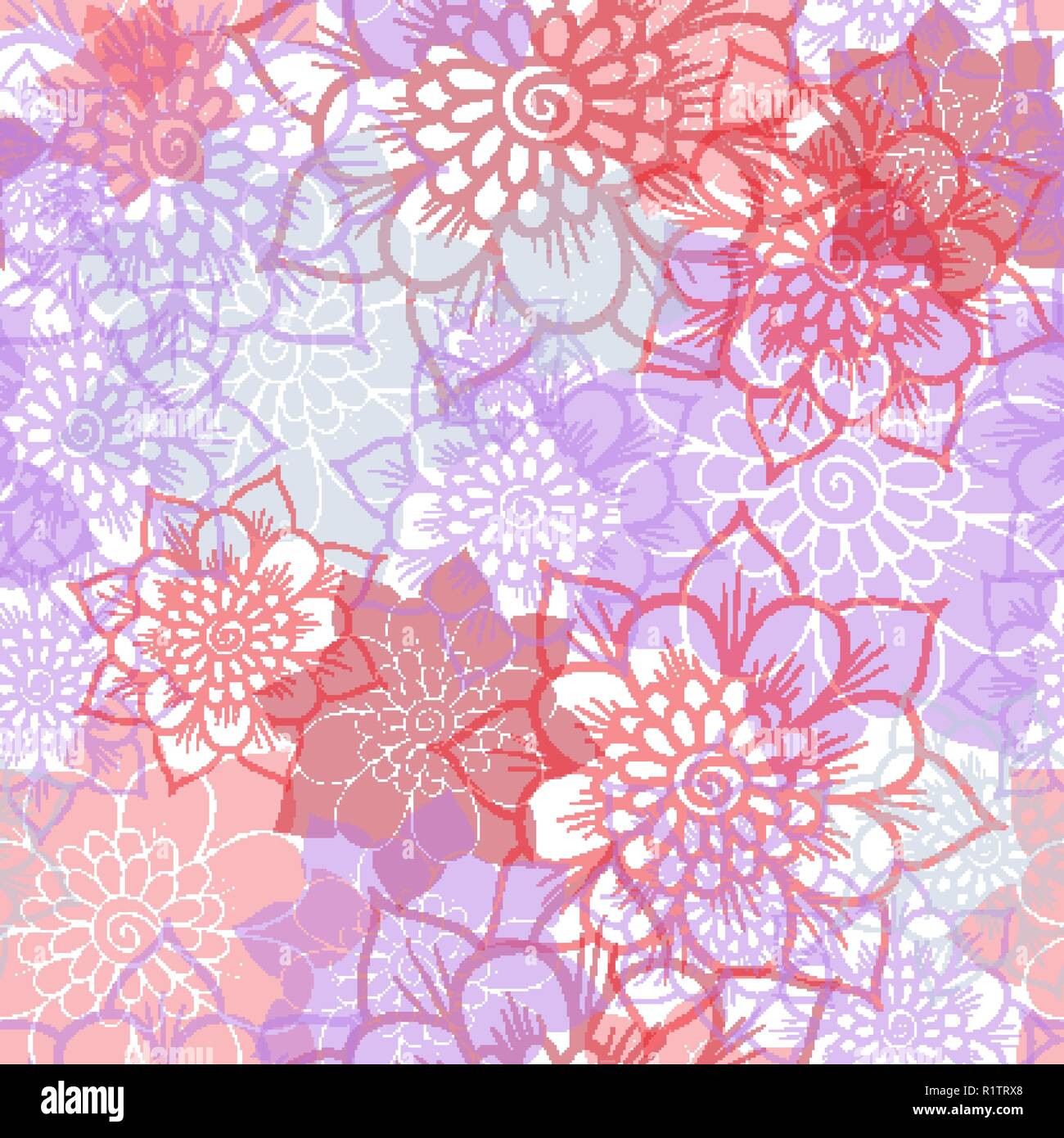 Floral background. Botanical print. Flower pattern Stock Vector Image ...