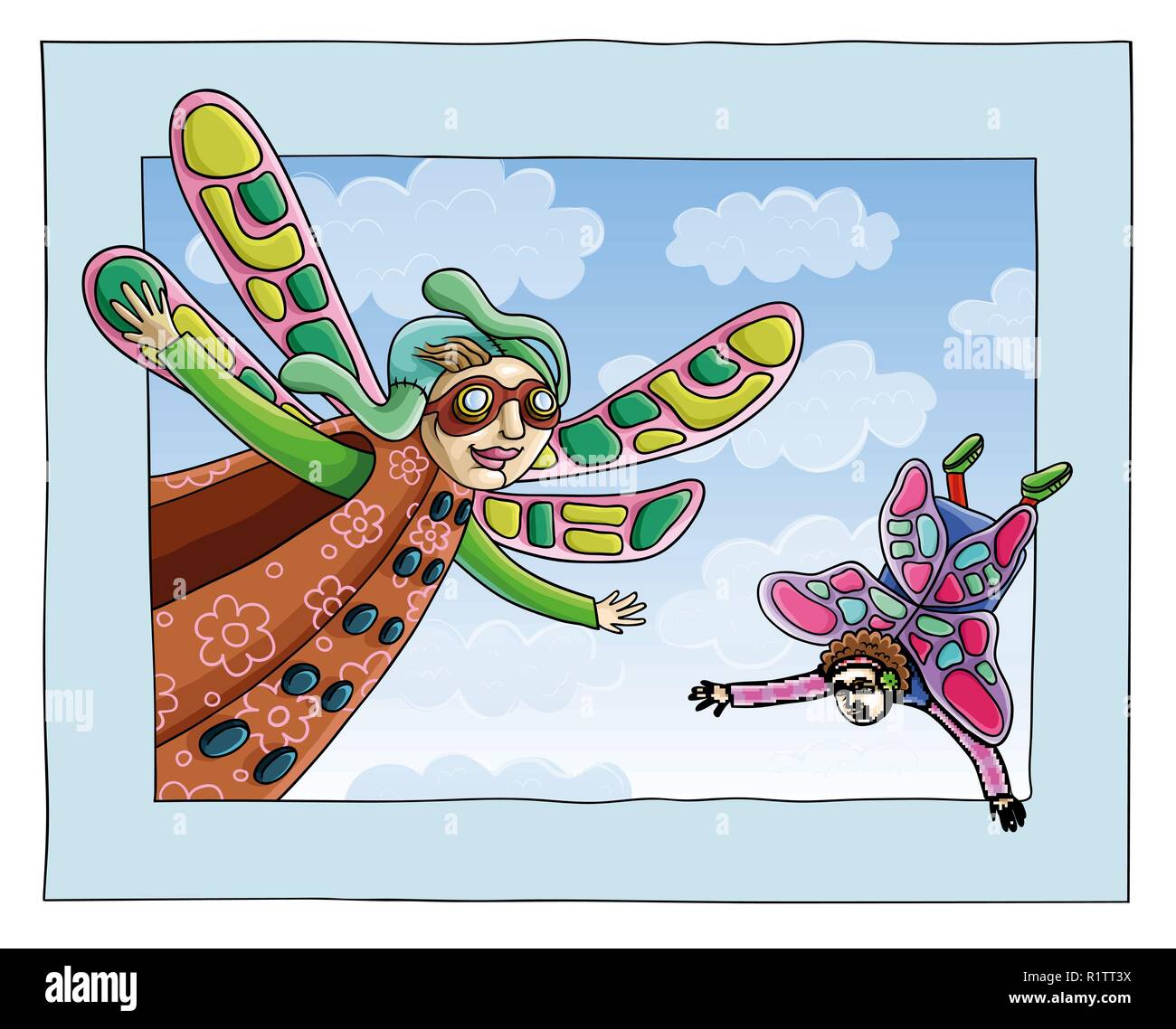 Friendship. Cartoon characters. Vector illustration Stock Vector Image ...