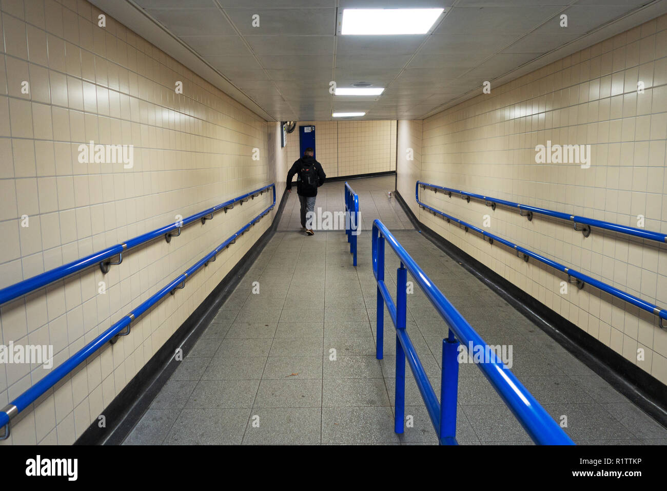 Inside tunnel people travel commuters subway public transport travel hi ...