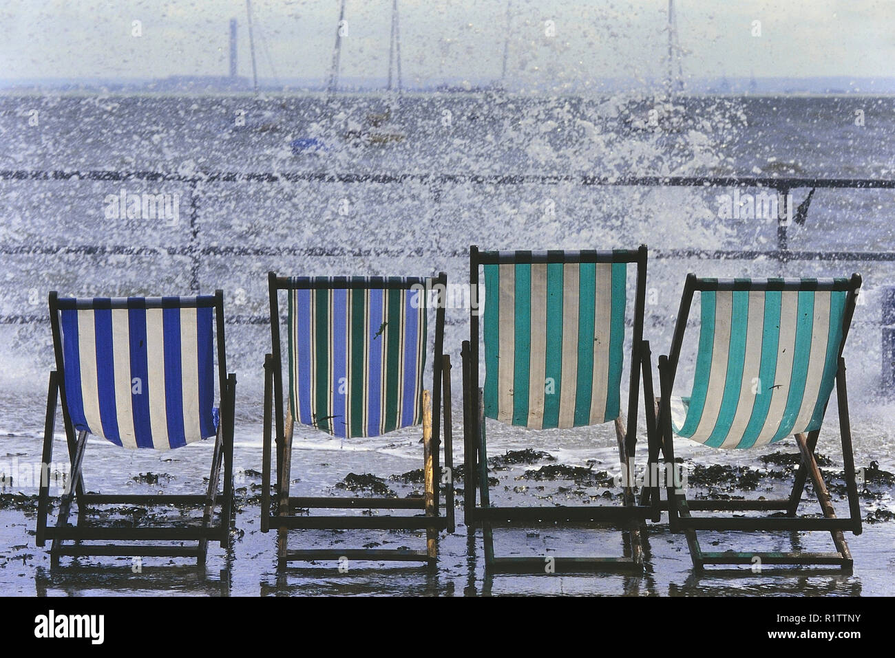Rough sea conditions, Southend on Sea, Essex, England, UK Stock Photo ...
