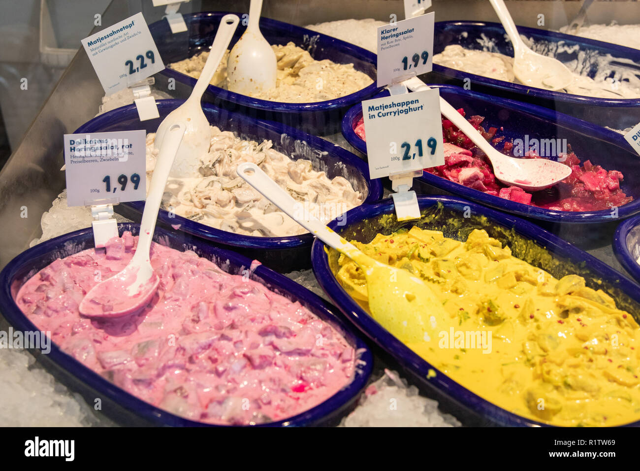 German food stall slaw/coleslaw Stock Photo - Alamy