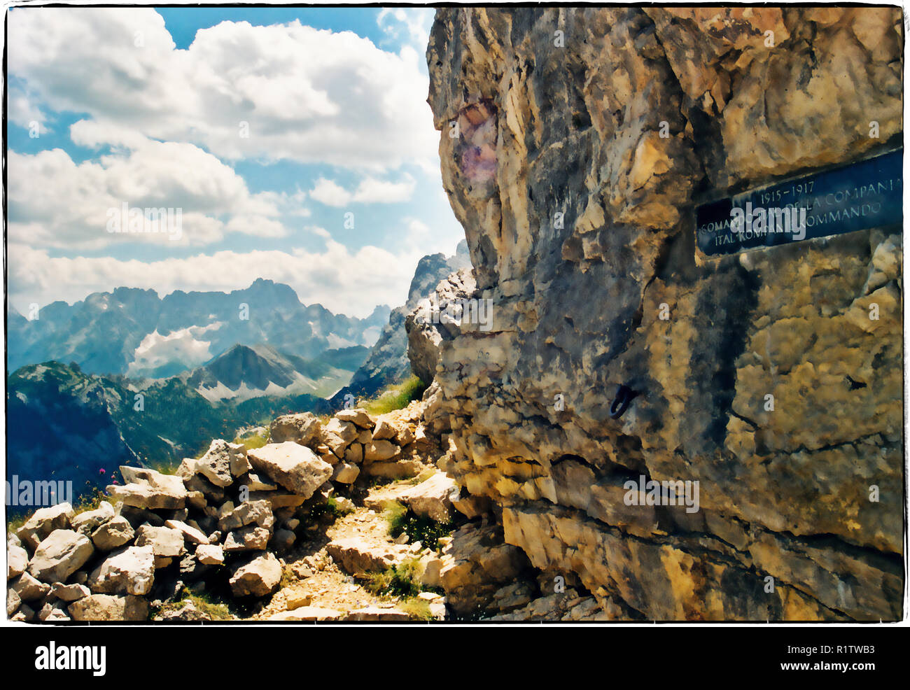 Dolomiti Italy 1915-1918 war Monte Piana italian Headquarter Stock ...