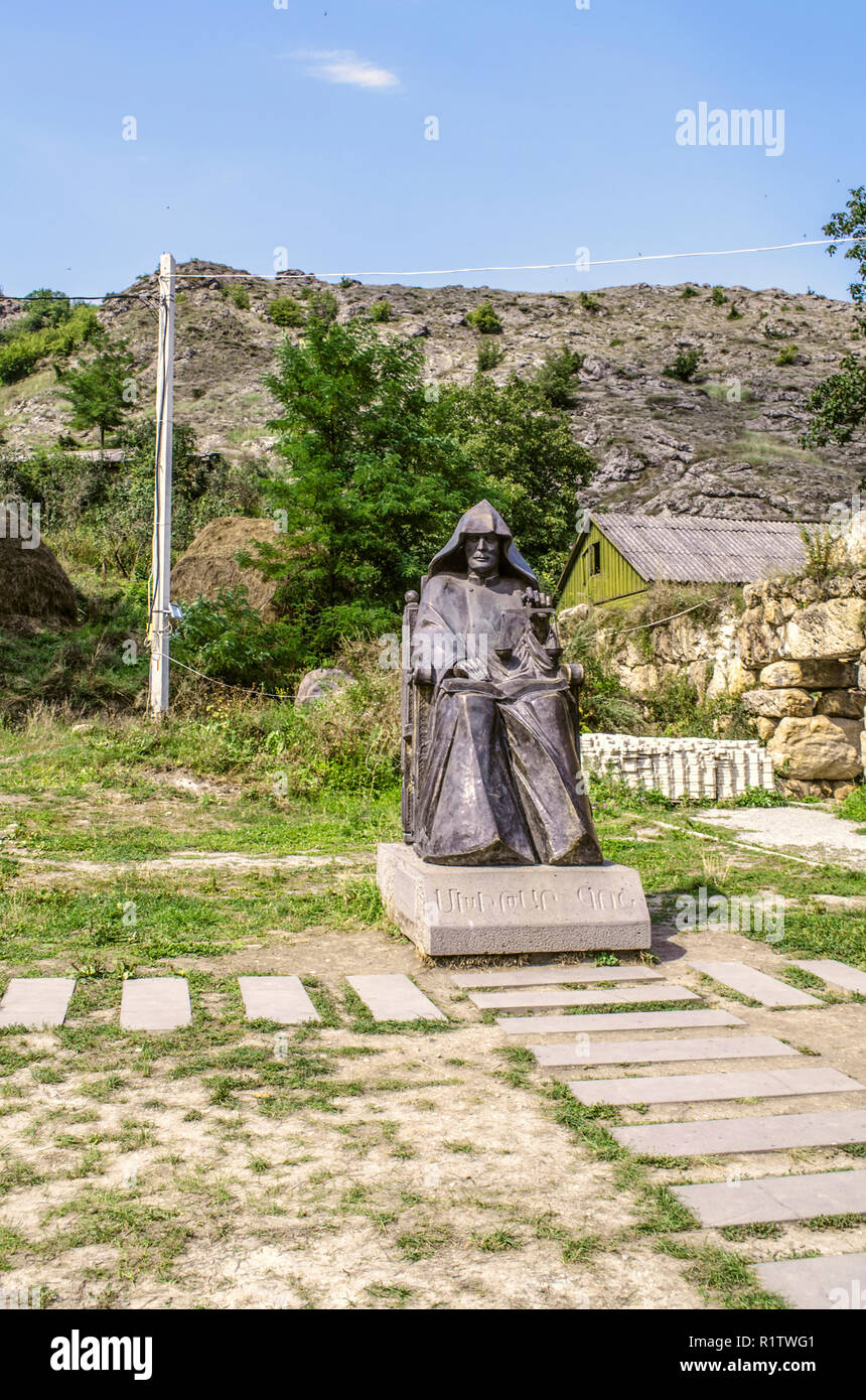Dilijan, Armenia, August 24, 2018: The monument to the great Armenian ...