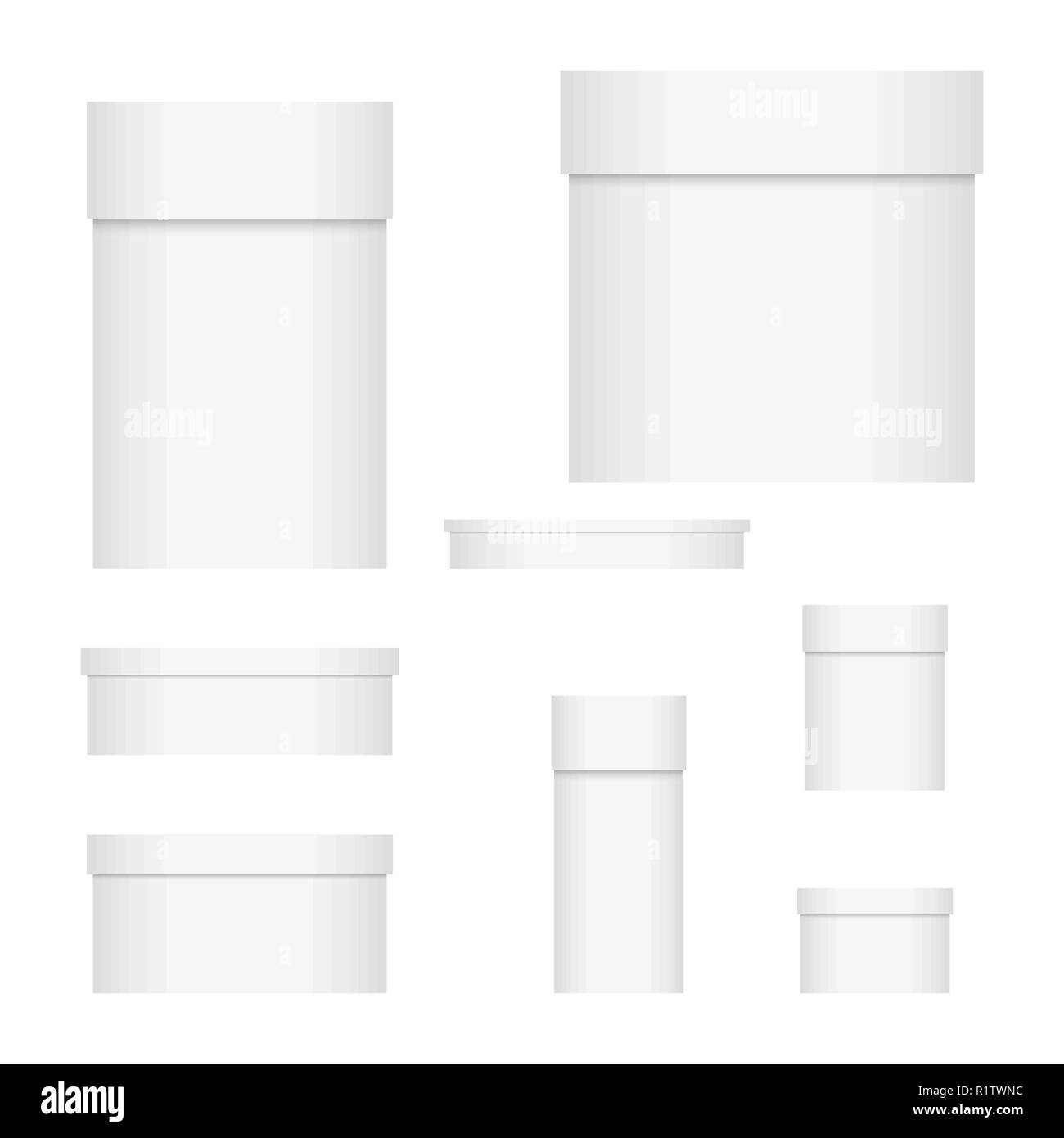 Set empty cardboard boxes Stock Vector Images - Alamy