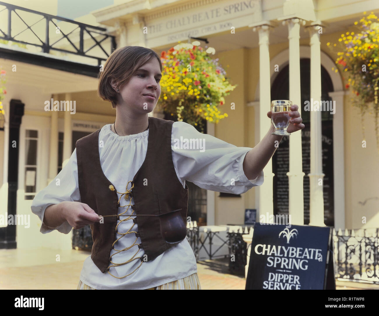 Period costume dipper, Chalybeate Spring, The Pantiles in Royal ...