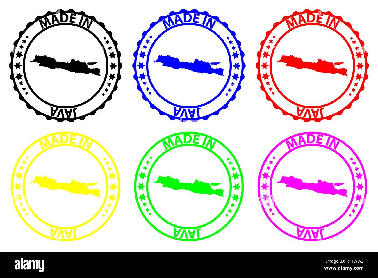 Vintage map of java Stock Vector Images - Alamy