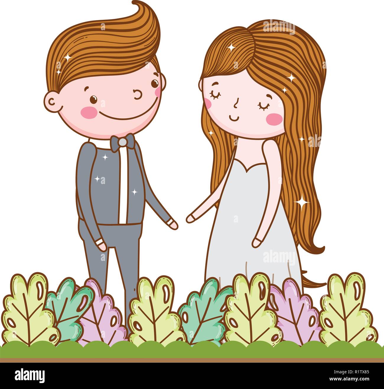 couple marriage cute cartoon Stock Vector Image & Art - Alamy
