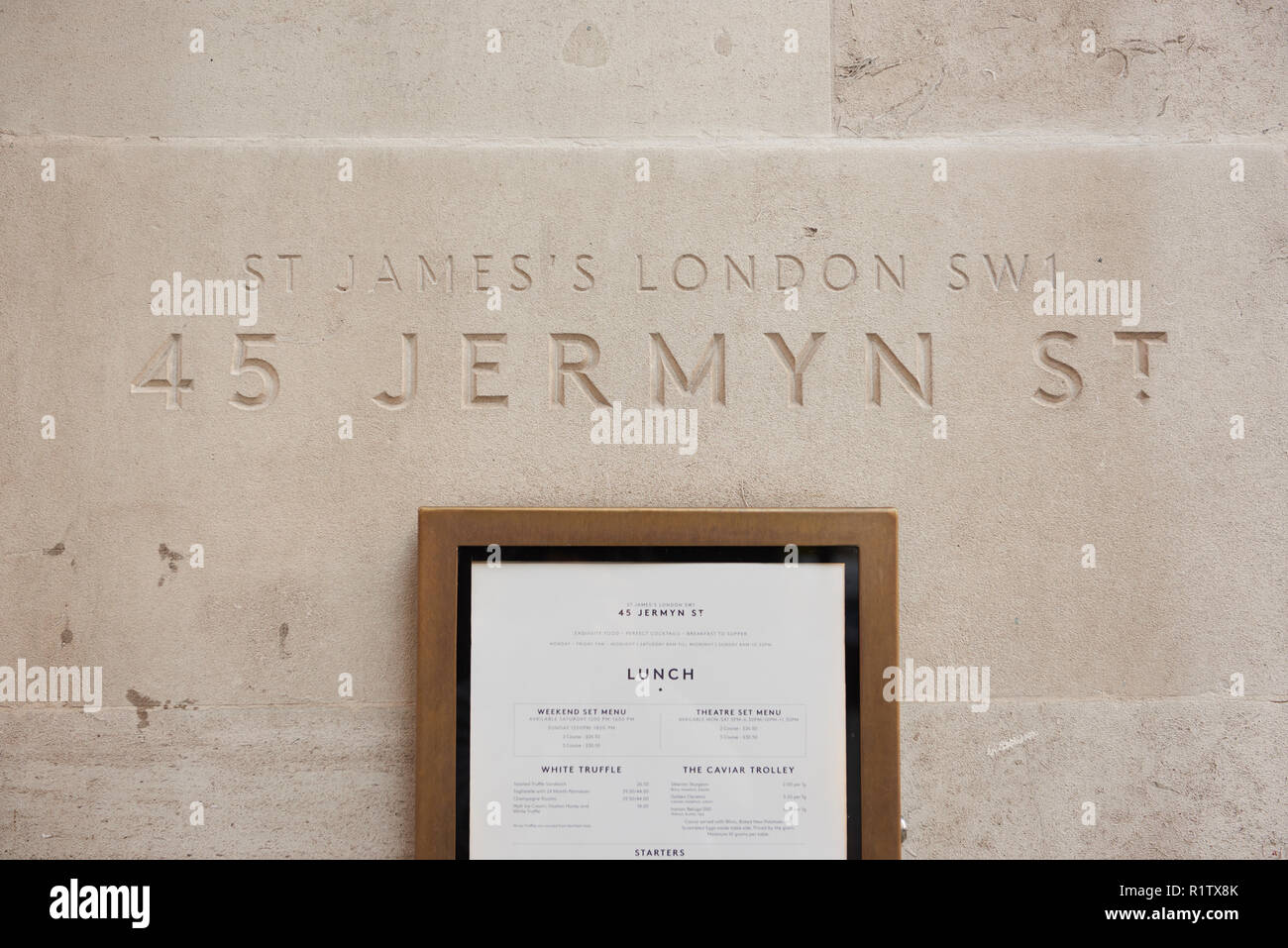 Restaurant 45 jermyn st hi-res stock photography and images - Alamy