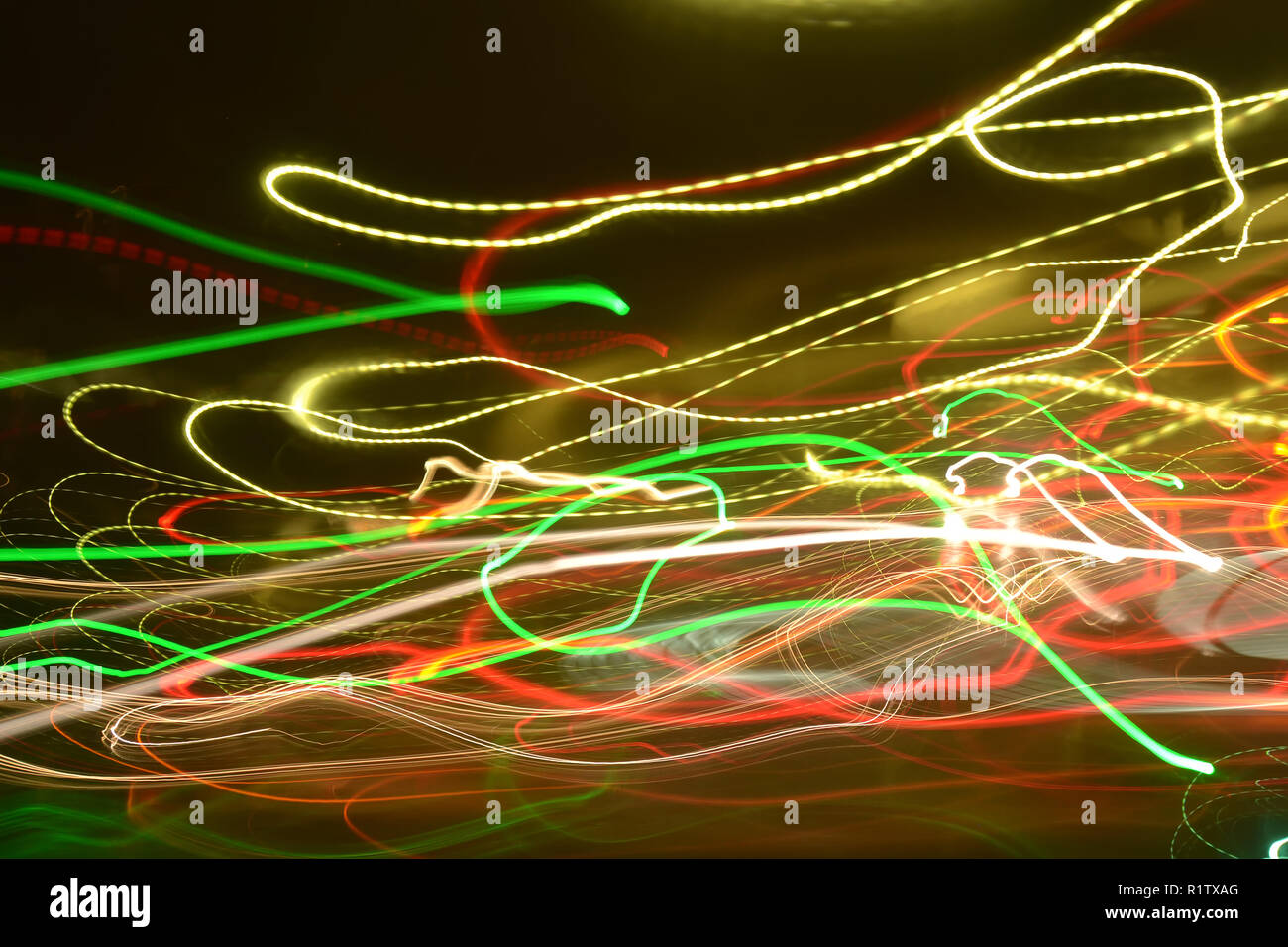 Colored light lines are obtained in the movement Stock Photo - Alamy
