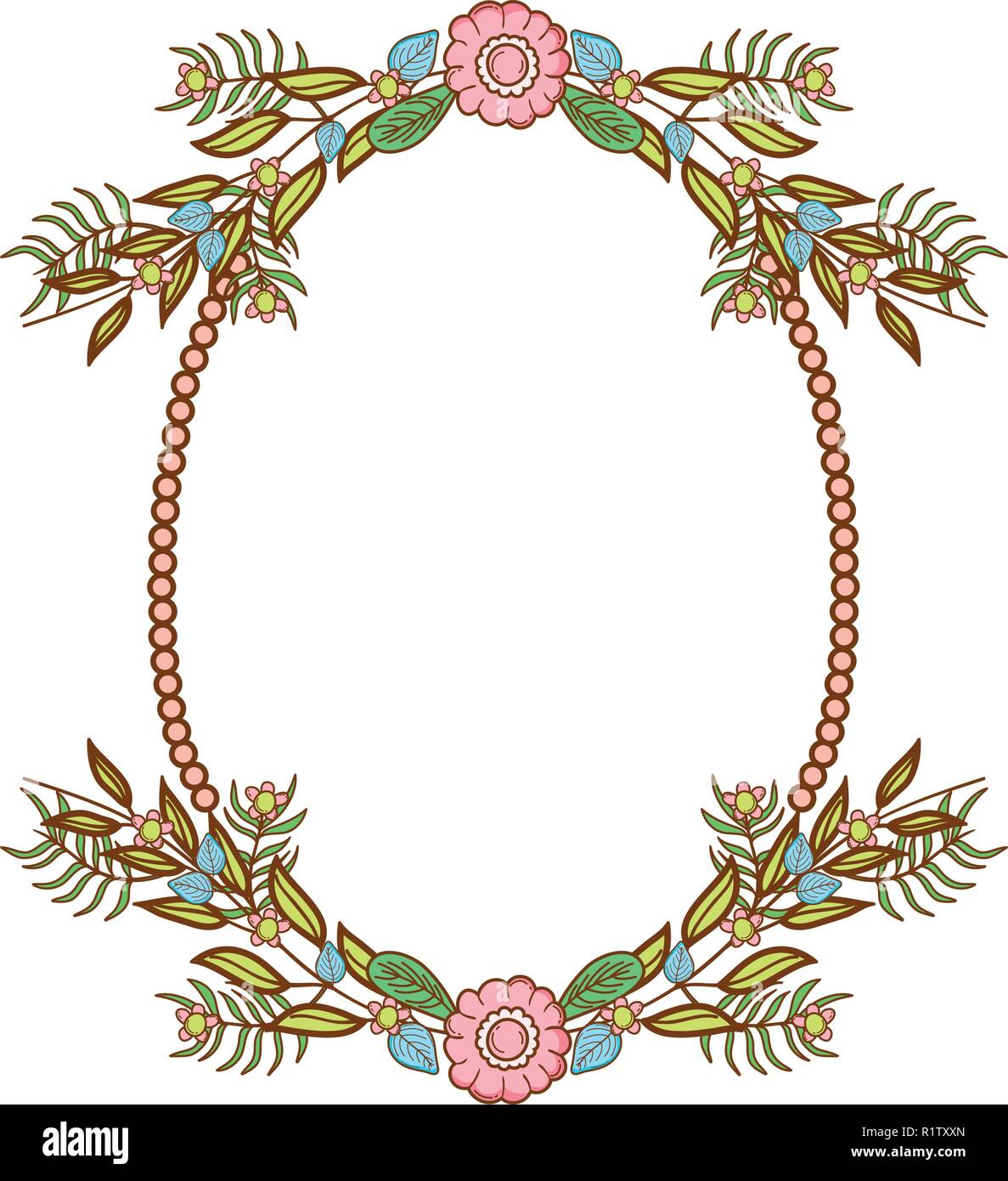 flower arrangement cute frame Stock Vector Image & Art - Alamy