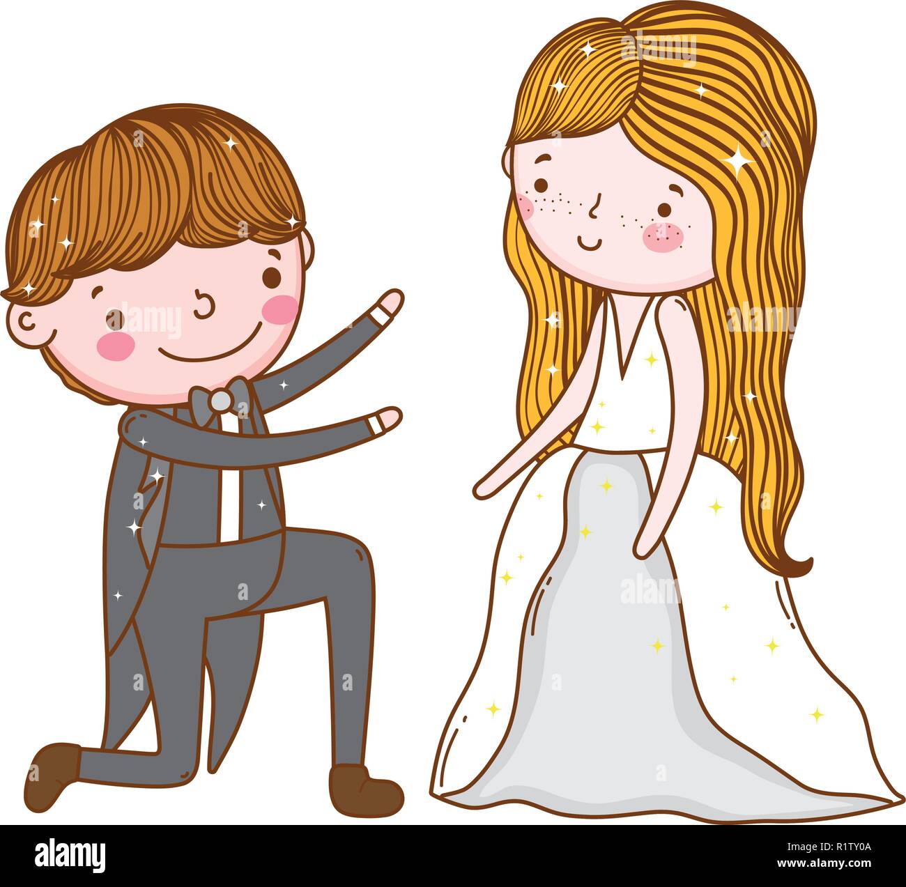 couple marriage cute cartoon Stock Vector Image & Art - Alamy