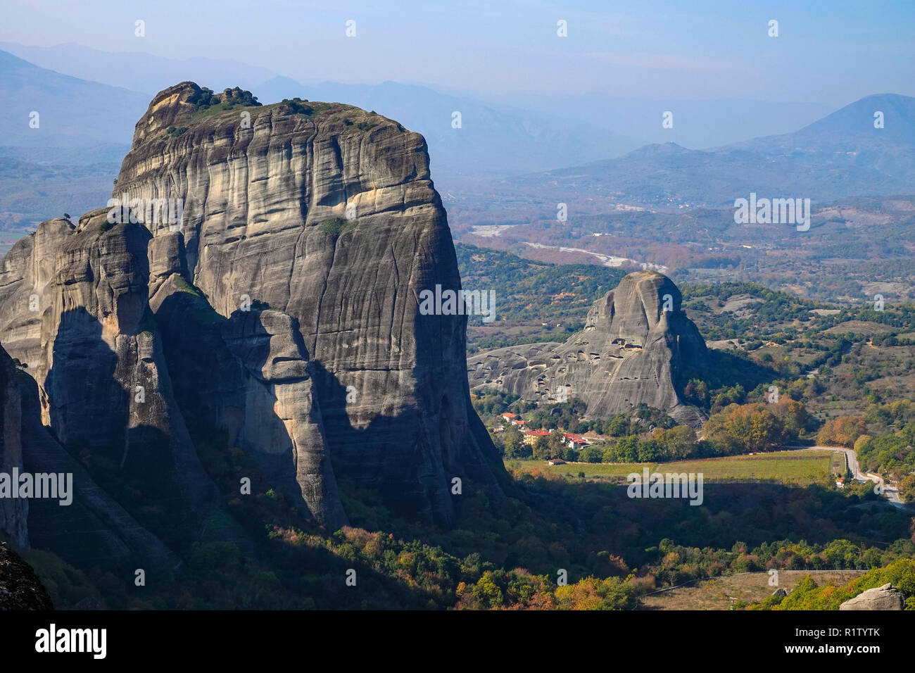 Meteora, UNESCO world heritage site, conglomerate towers and ...