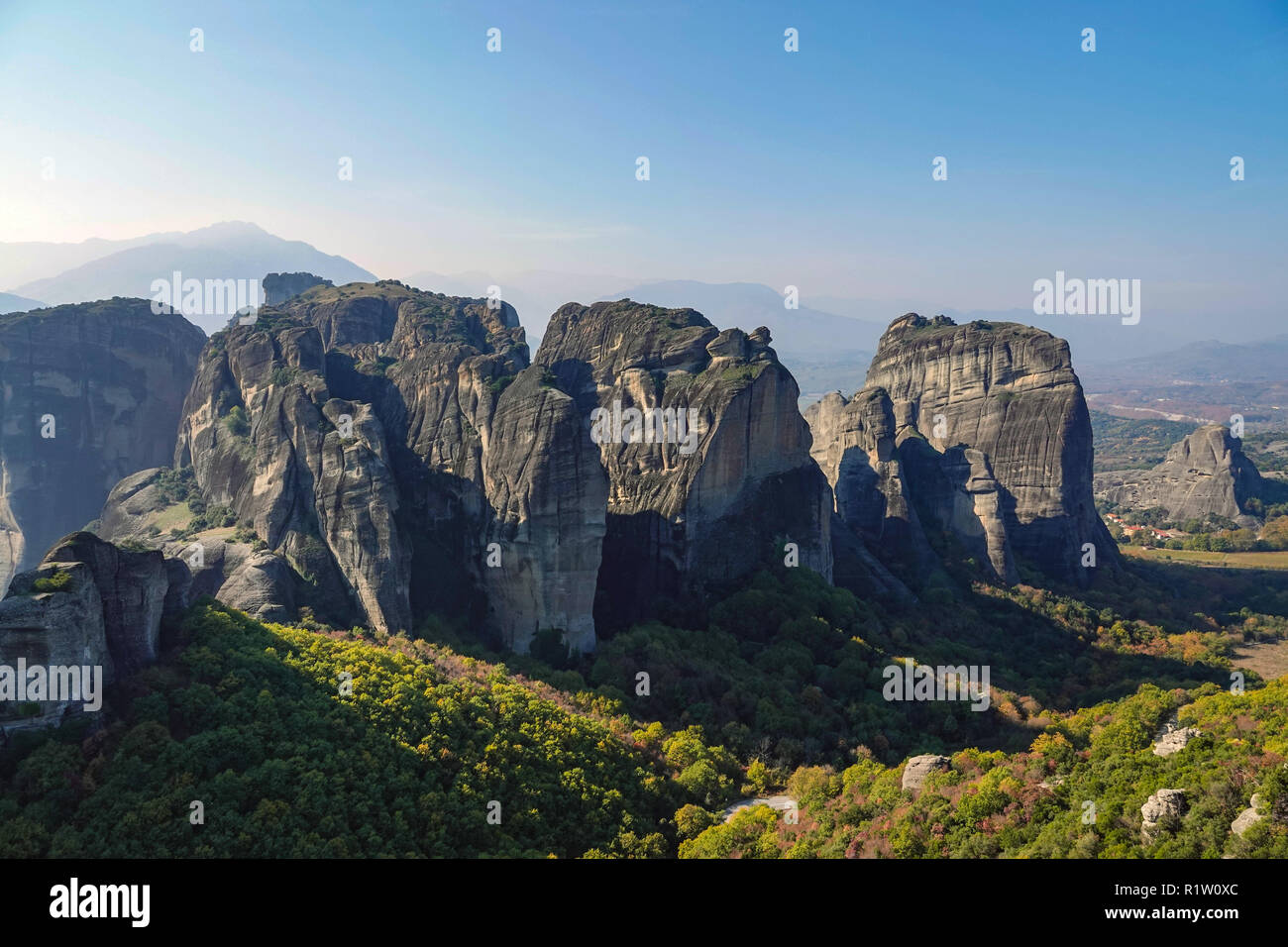Meteora, UNESCO world heritage site, conglomerate towers and ...
