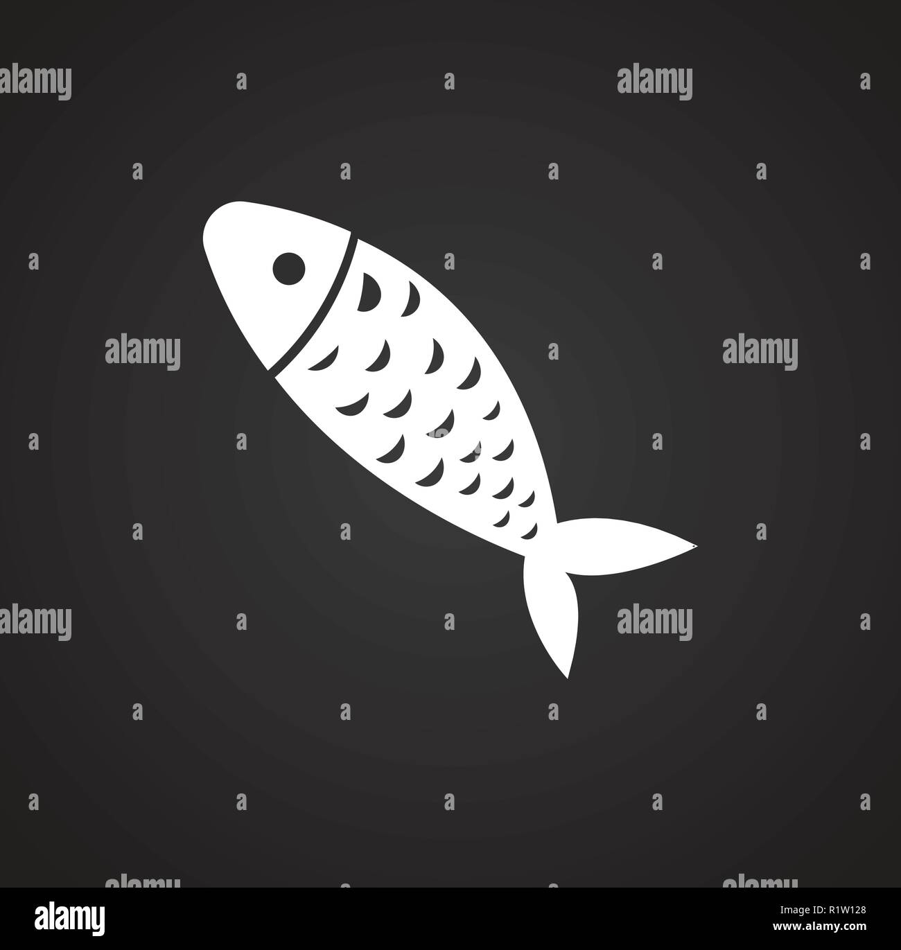 Fish on black background Stock Vector Image & Art - Alamy