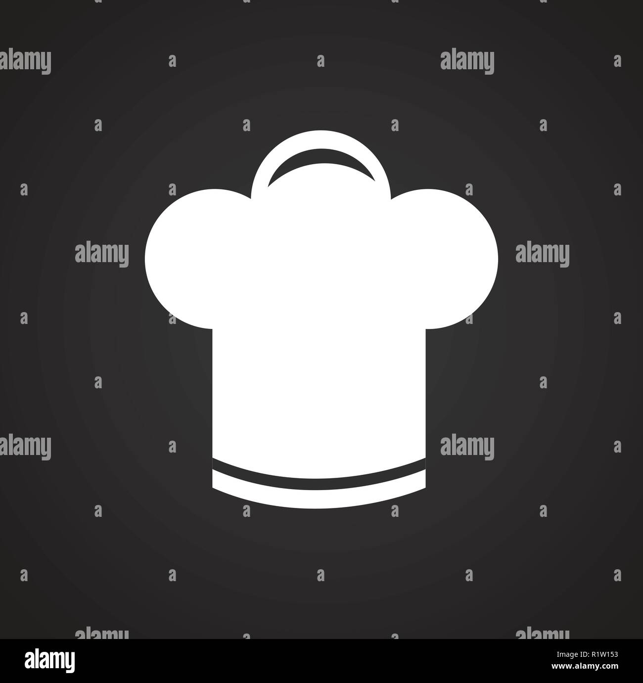 Chief cook hat on black background Stock Vector Image & Art - Alamy