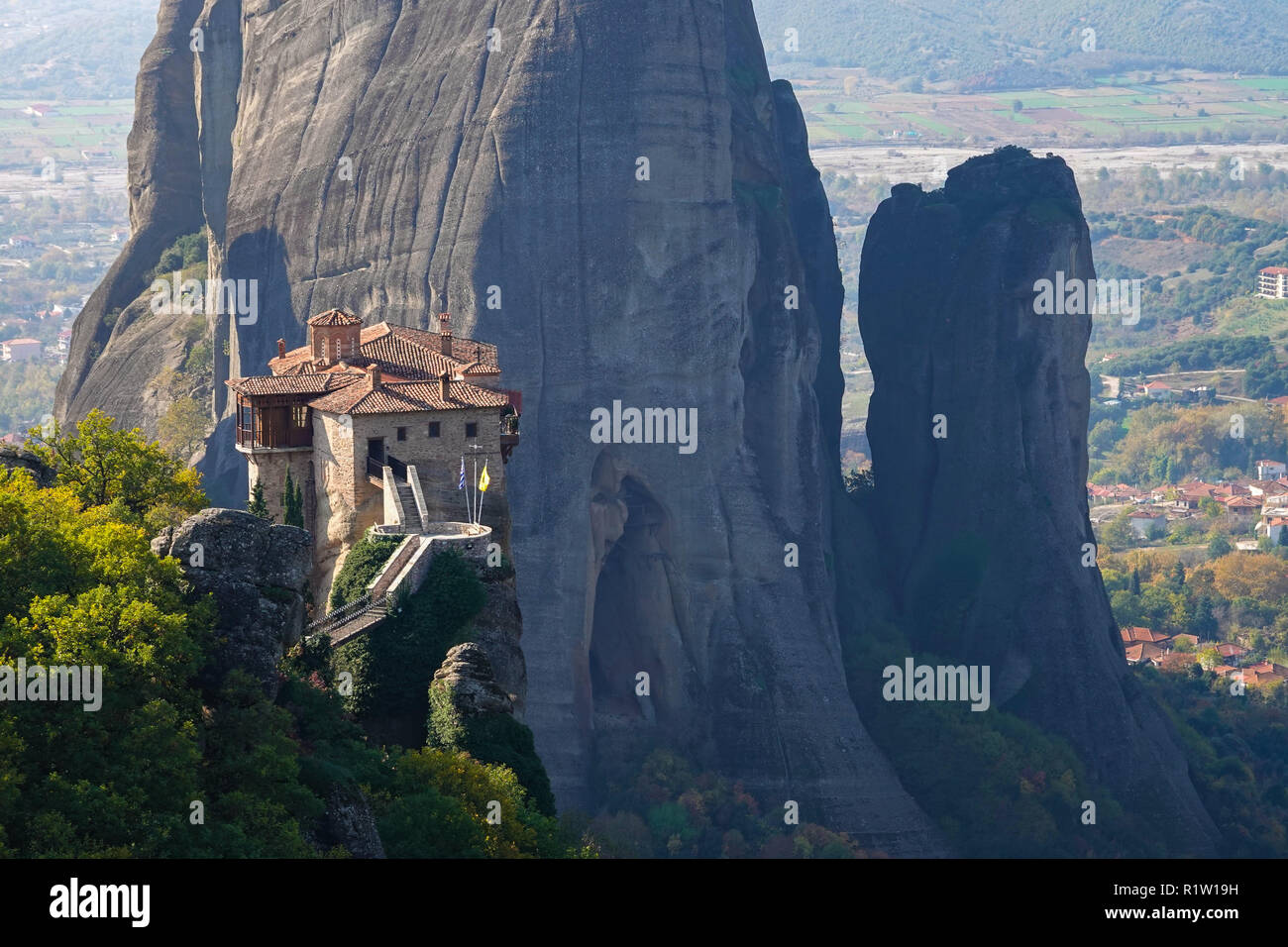 Meteora, UNESCO world heritage site, conglomerate towers and ...