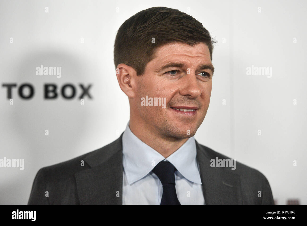 Steven Gerrard at the world premiere for Make Us Dream, a documentary ...