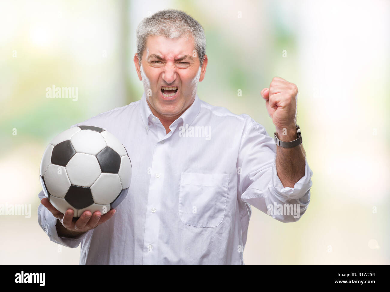 Angry mature football fan hi-res stock photography and images - Alamy