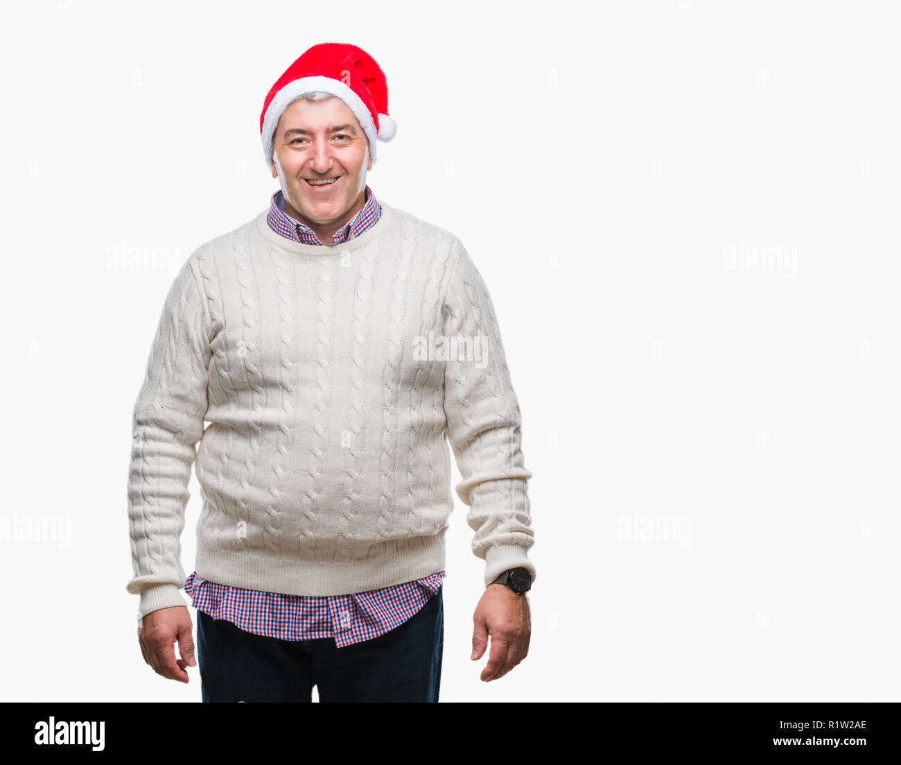 Mature laughing handsome excited Cut Out Stock Images & Pictures - Alamy