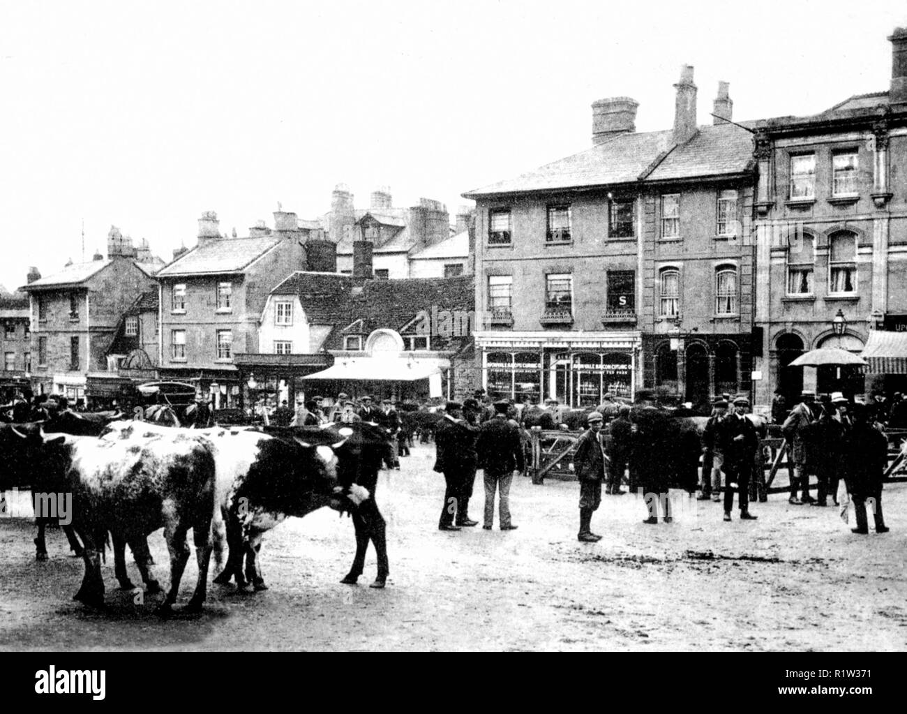 The Market, Chippenham early 1900s Stock Photo - Alamy