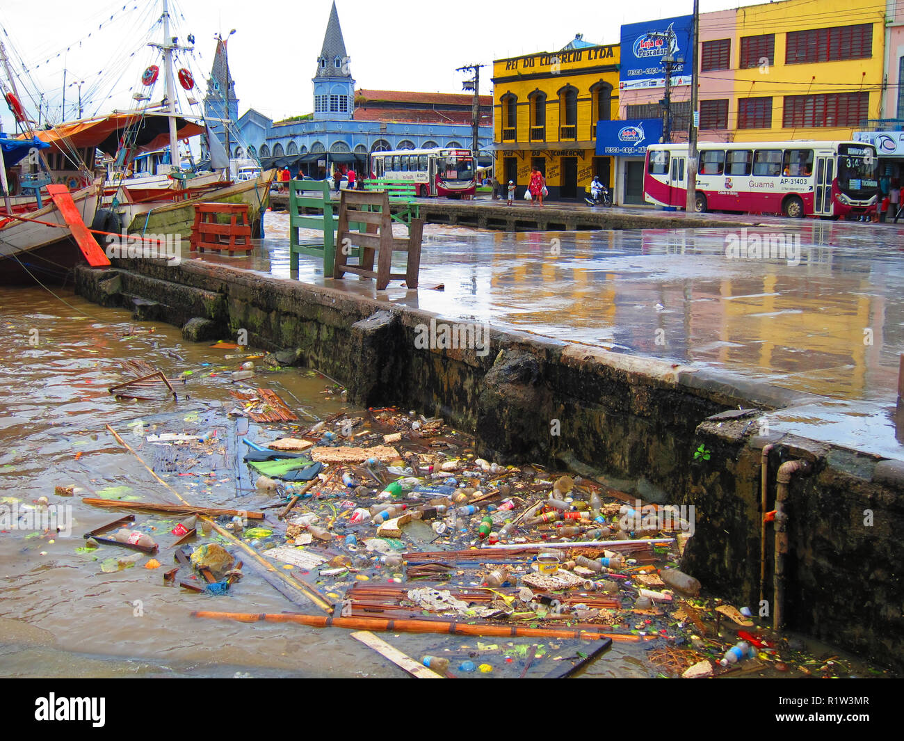Plastic pollution in the Gateway to the Amazon River Stock Photo - Alamy