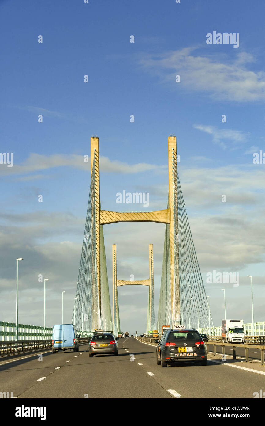 SECOND SEVERN CROSSING, WALES - NOVEMBER 2018: The Second Severn ...