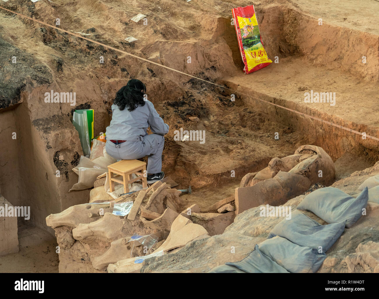 Terracotta Army warriors buried in Emperor tomb outside Xian China ...