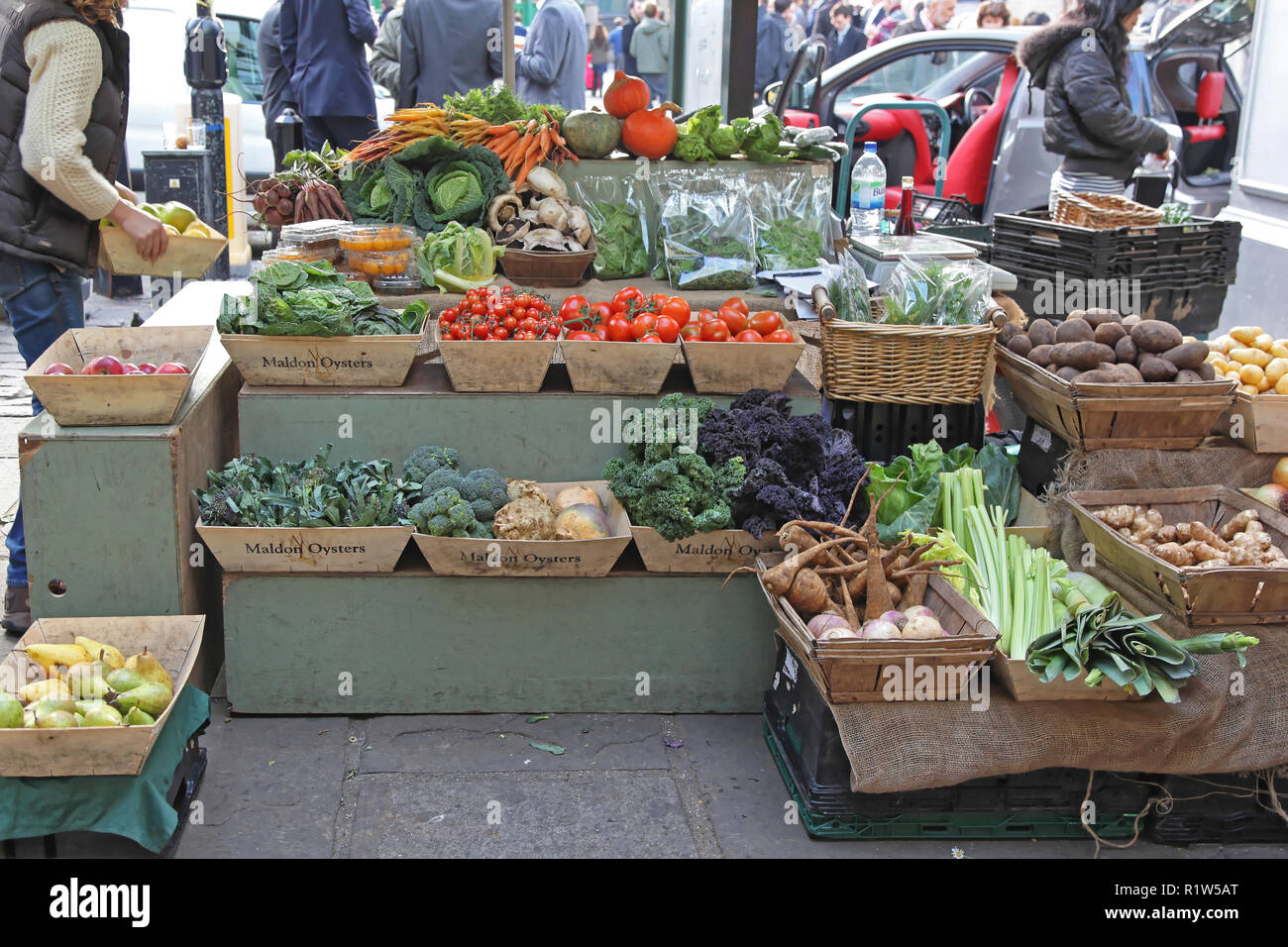 London, United Kingdom - November 18, 2011: Fresh Vegetables and Fruits ...