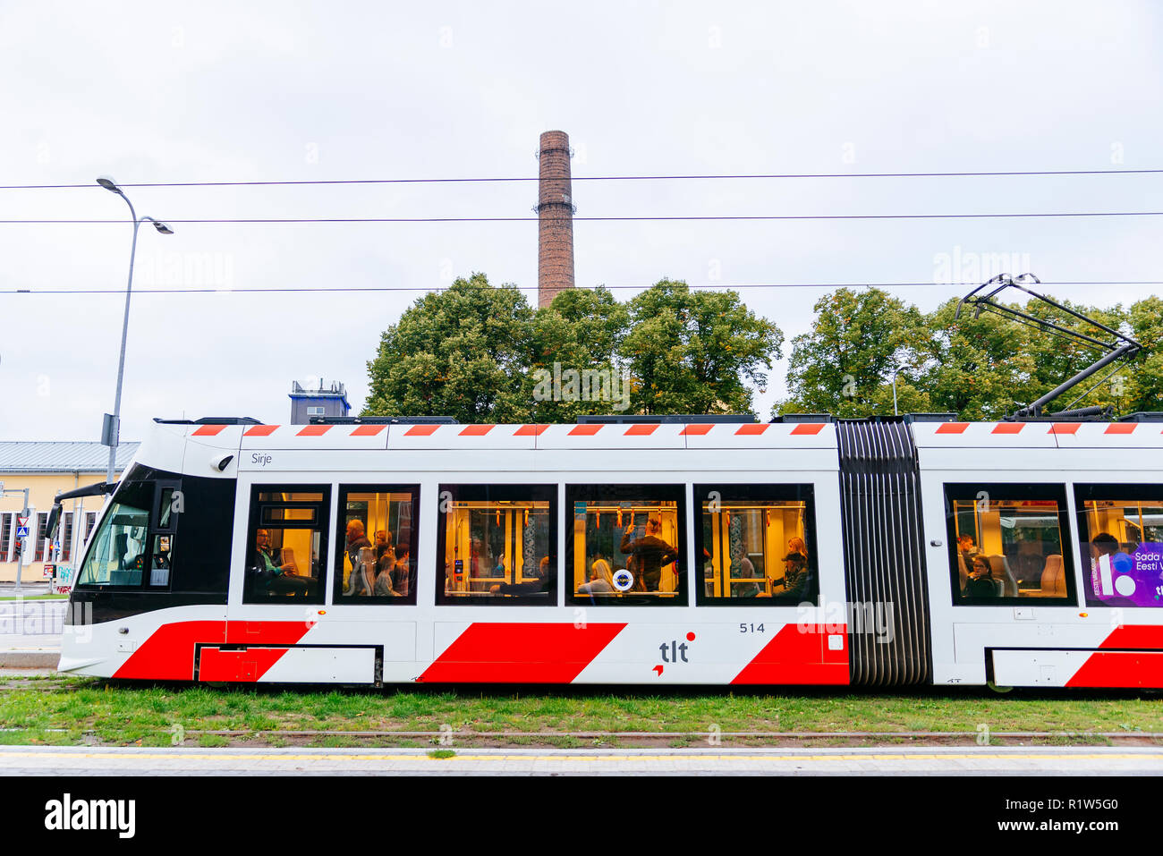 Tram. Tallinn, Harju County, Estonia, Baltic states, Europe Stock Photo ...