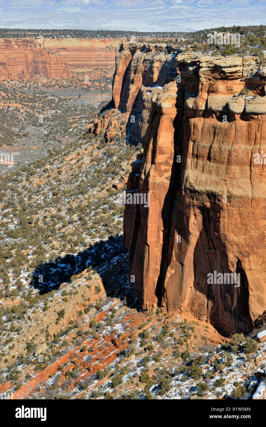 Weathered rocks, canyons and pinnacles from the scenic drive, Colorado ...