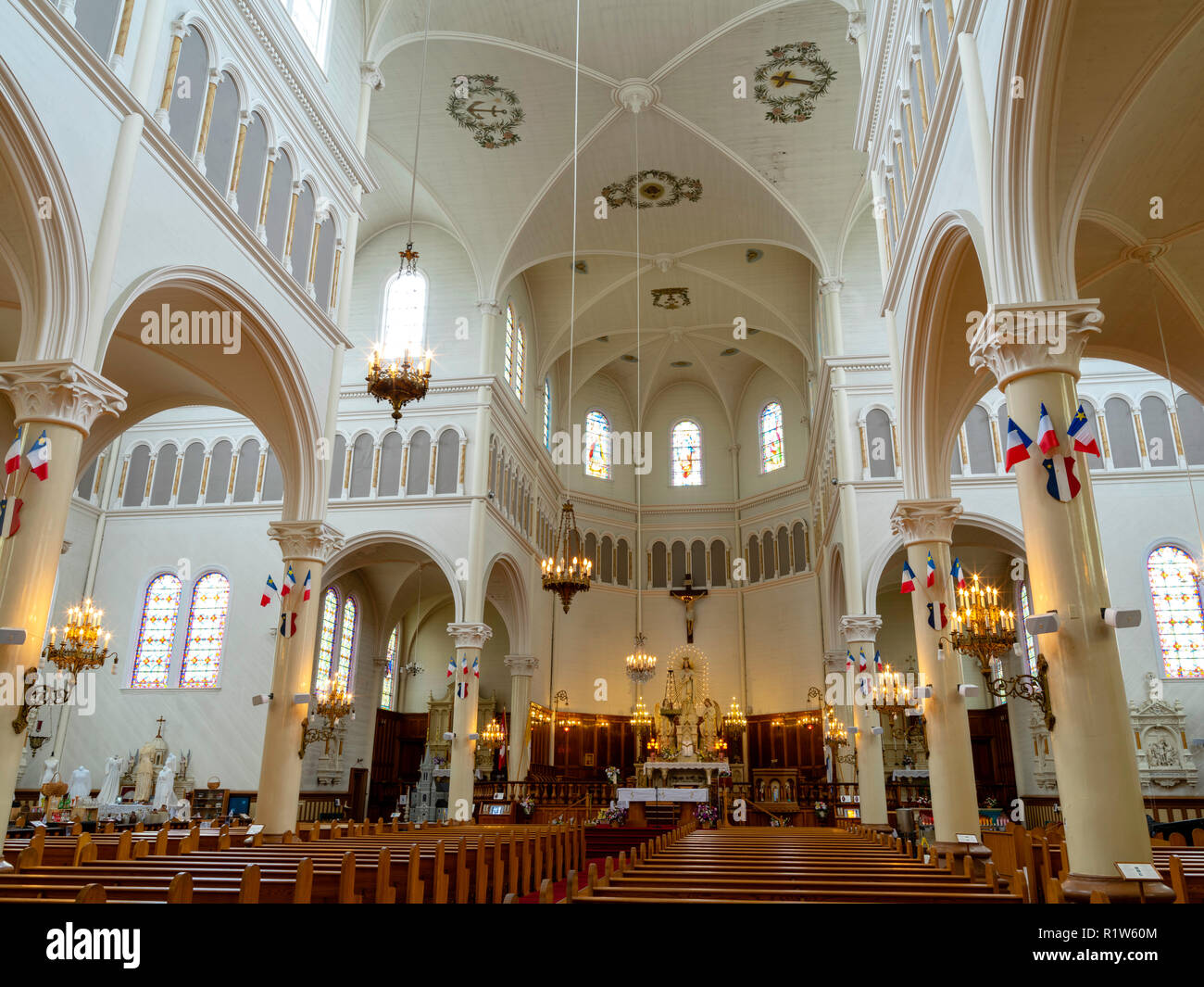Interior view of Saint Marie Catholic Church (ƒglise Sainte-Marie ...