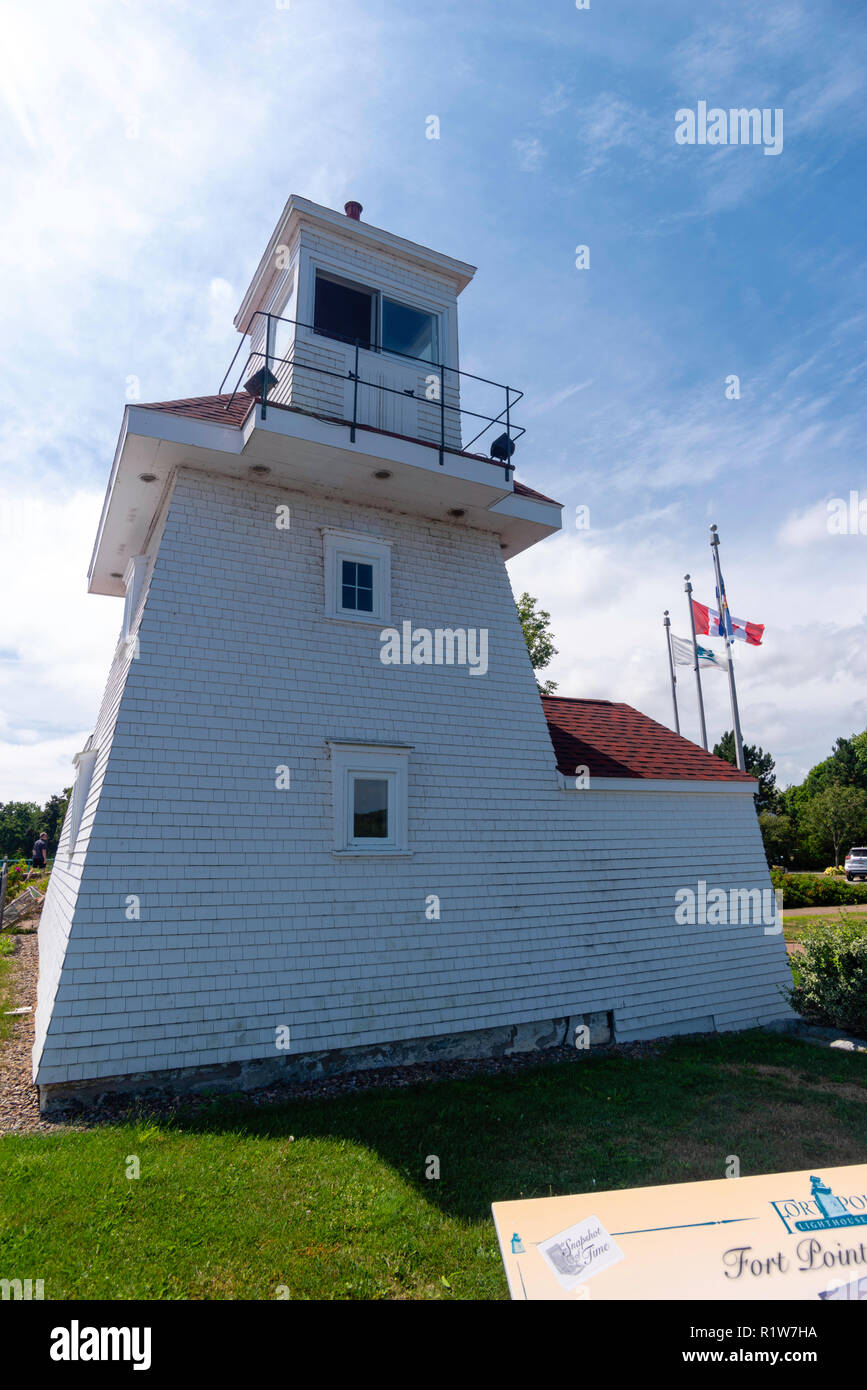 The famous Fort Point Lighthouse that overlooks and protected the ...