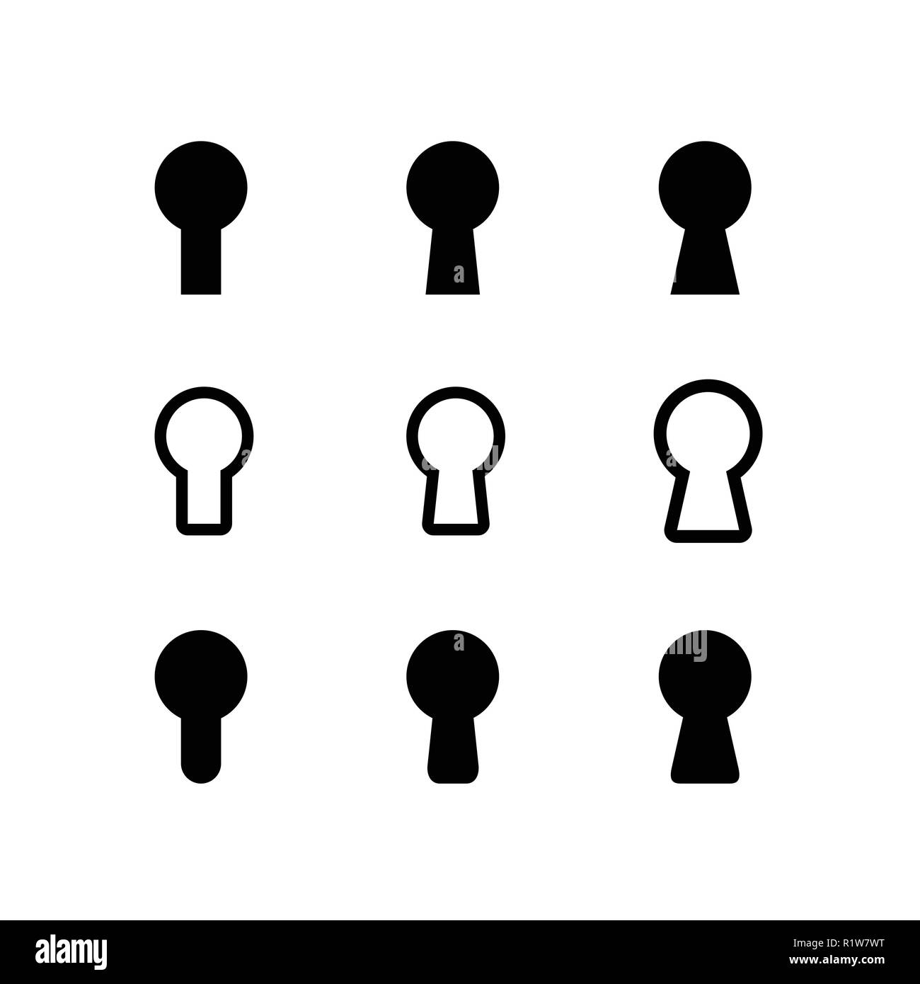 Keyhole simple symbol. Available in EPS format. Isolated on white ...