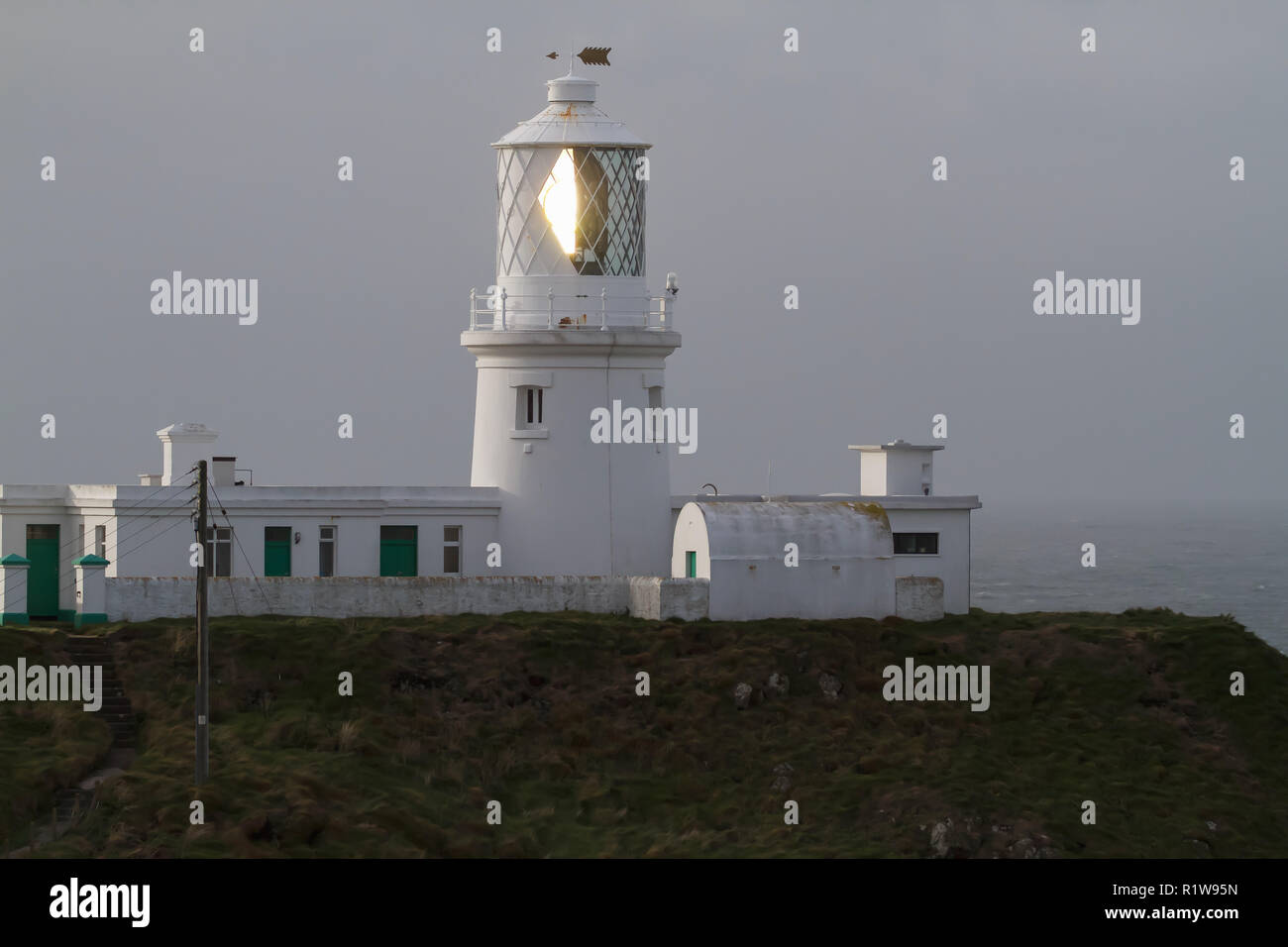 Strumble Head Lighthouse stands on Ynys Meicel, also known as Strumble ...