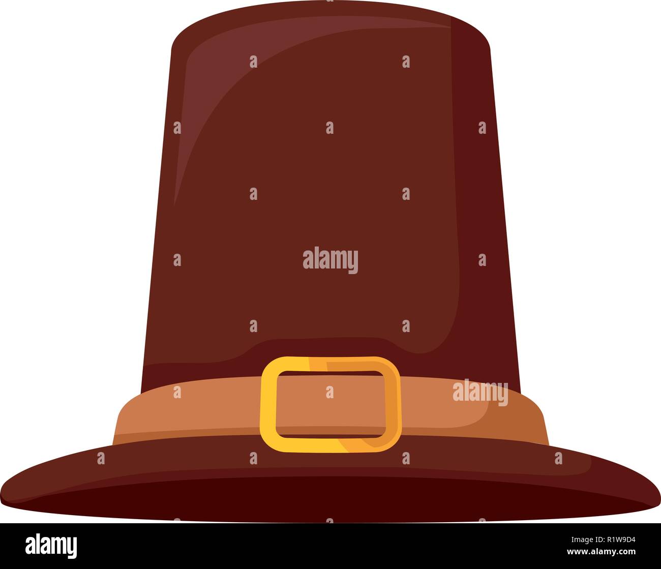 pilgrim hat icon over white background, vector illustration Stock ...