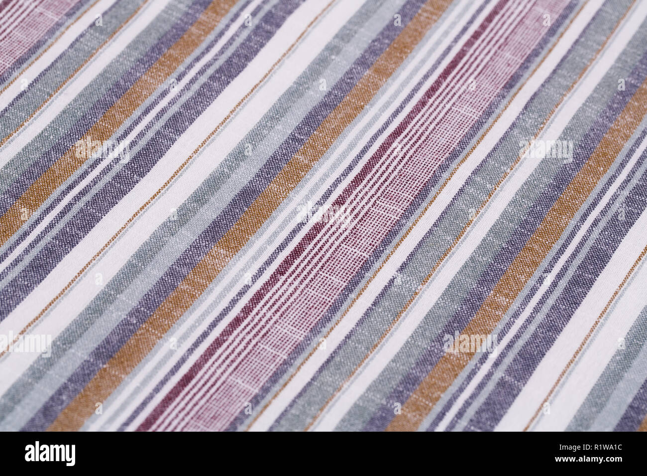 Striped fabric background closeup picture Stock Photo - Alamy