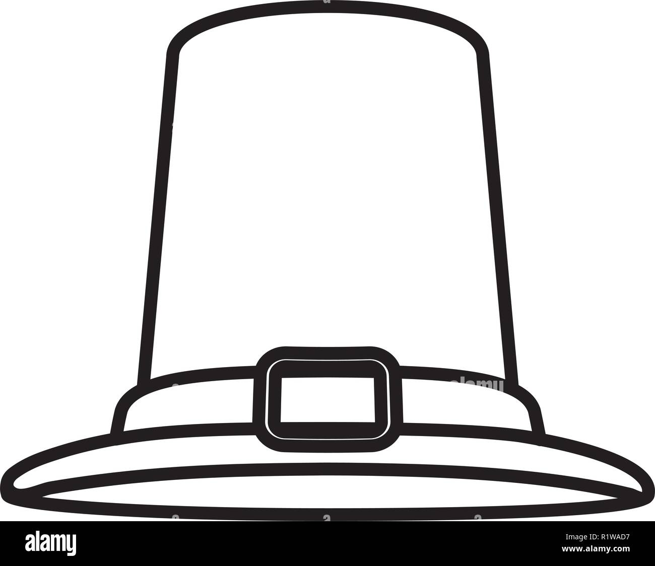 pilgrim hat icon over white background, vector illustration Stock ...
