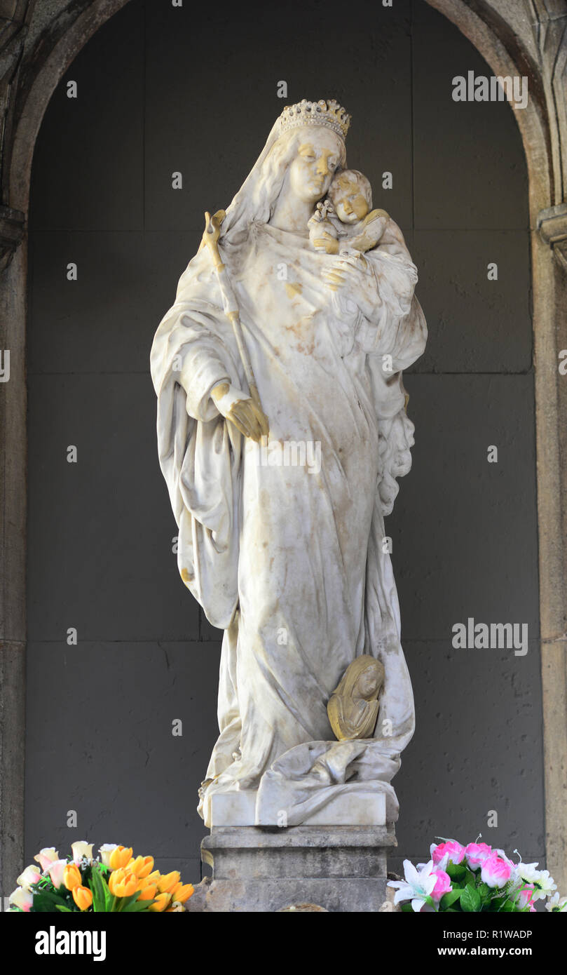 Timisoara city Romania Saint Maria statue landmark architecture Stock ...
