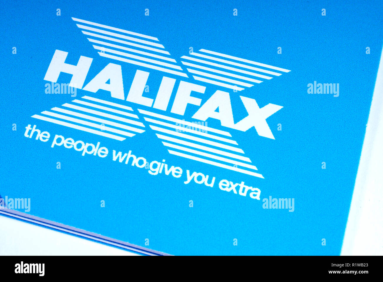 London, UK - November 14th 2018: The Halifax bank company logo ...