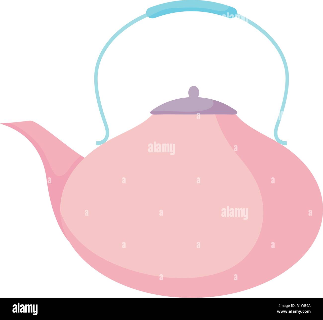 tea kettle icon over white background, vector illustration Stock Vector ...
