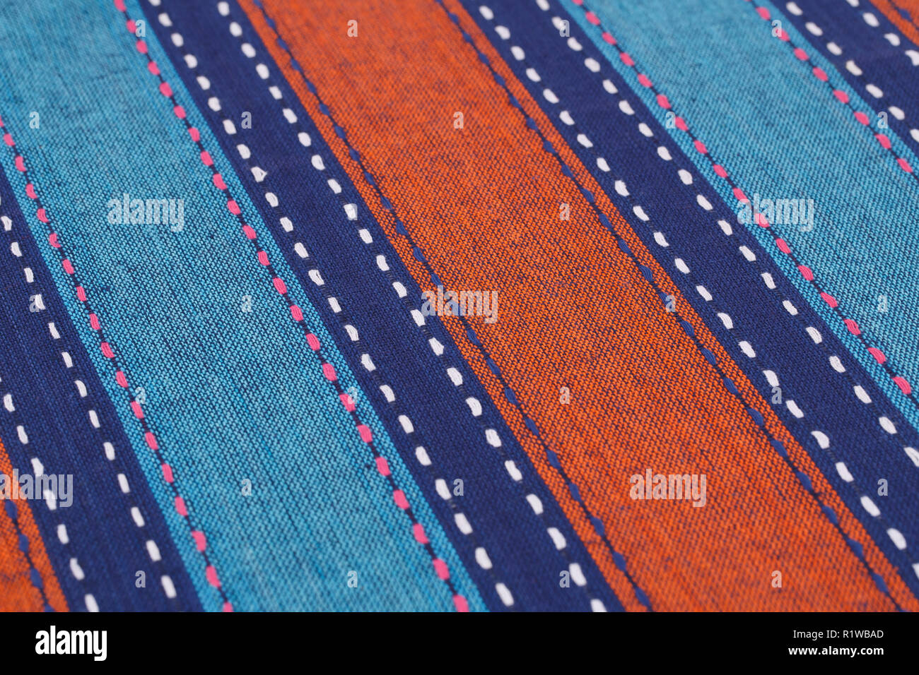 Striped tablecloth texture as a background, closeup picture Stock Photo ...