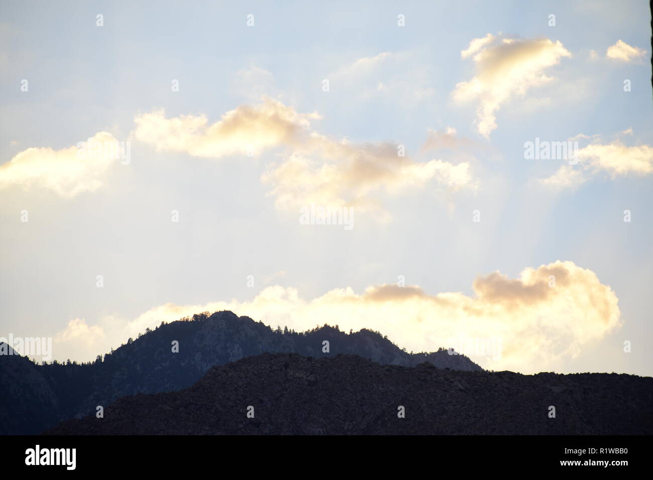 Mountain Sunset unedited Stock Photo - Alamy