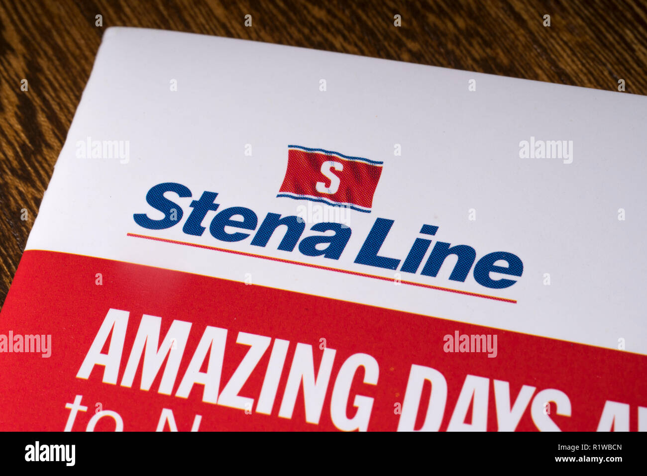 London, UK - November 14th 2018: A close-up of the Stena Line company ...