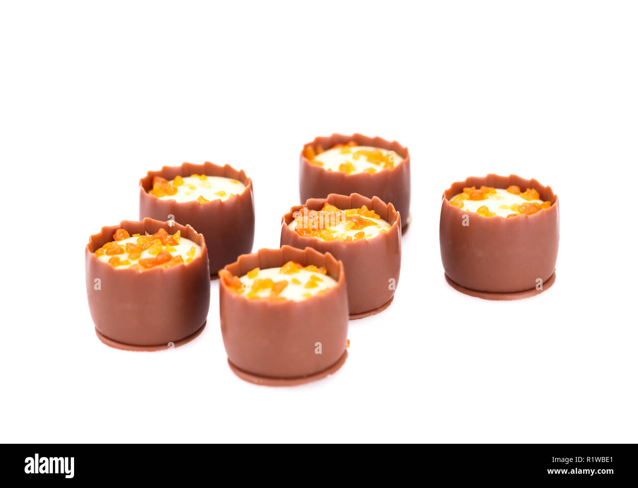 Heap of chocolate isolated on white background Stock Photo - Alamy