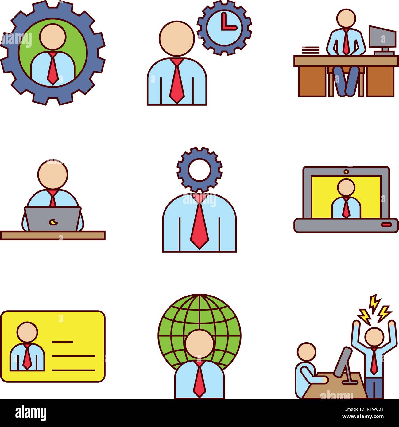 Boss laptop office Stock Vector Images - Alamy