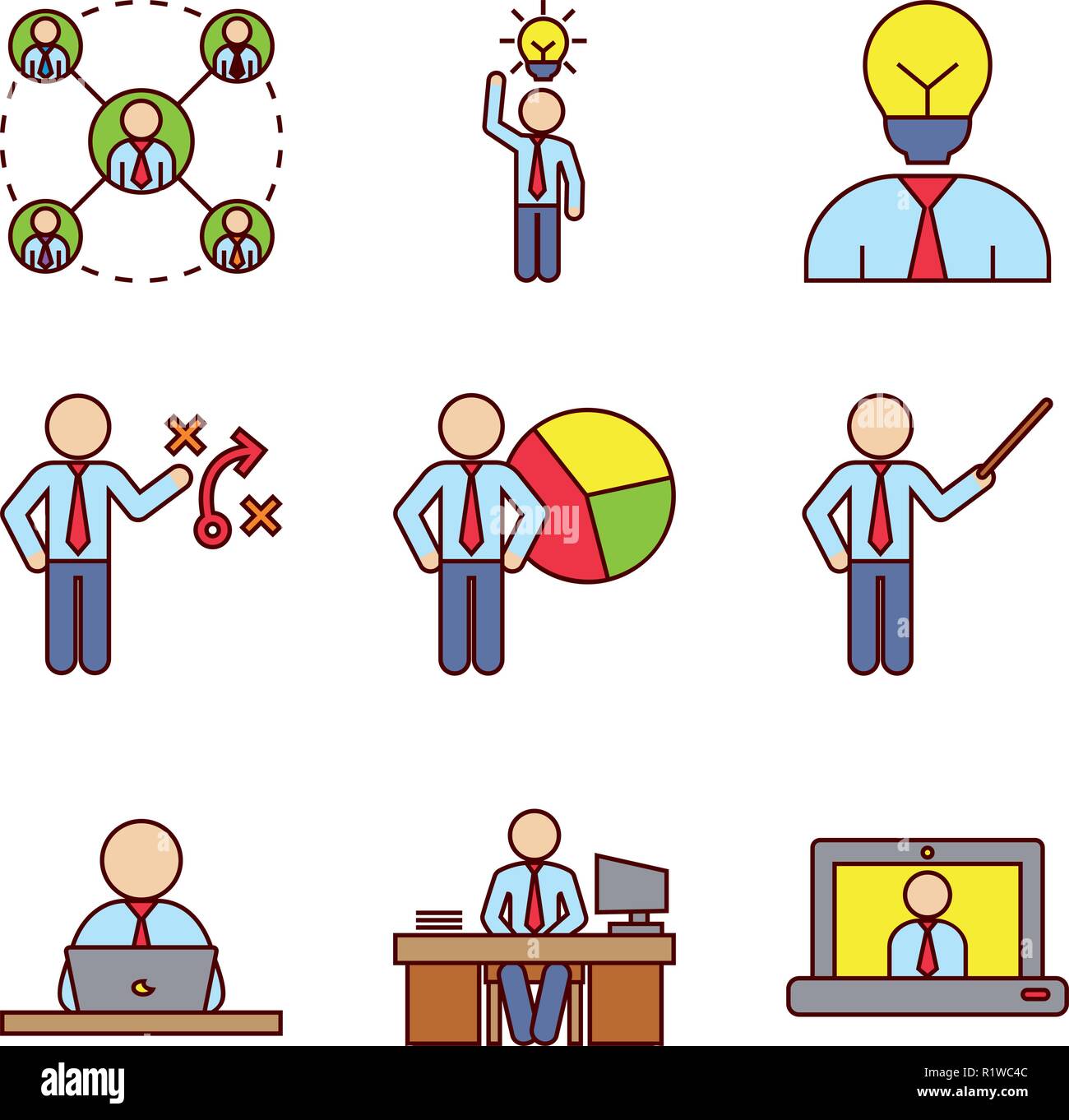 Business office work planning Stock Vector Images - Alamy