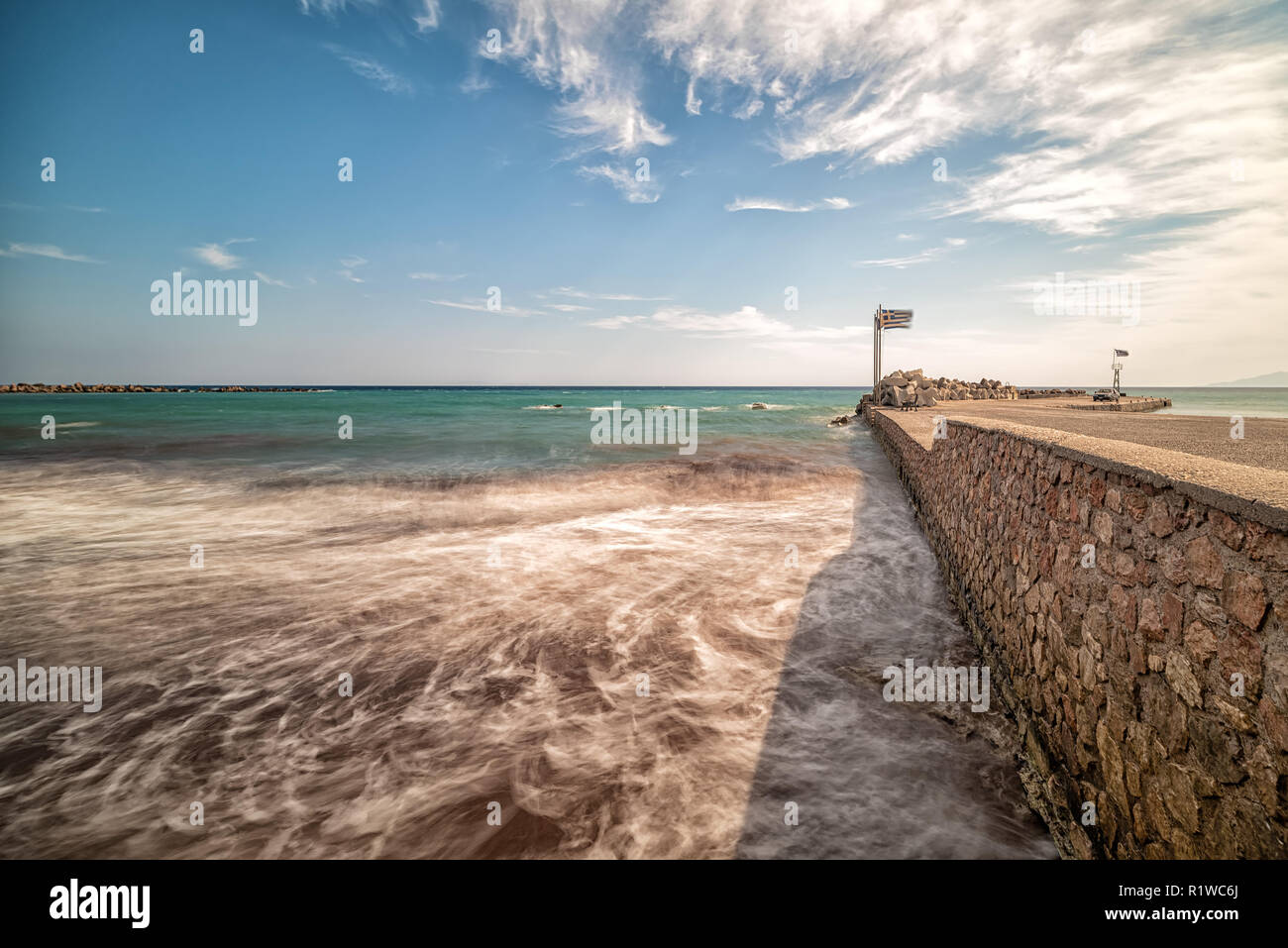 Santorini monolithos beach hi-res stock photography and images - Alamy