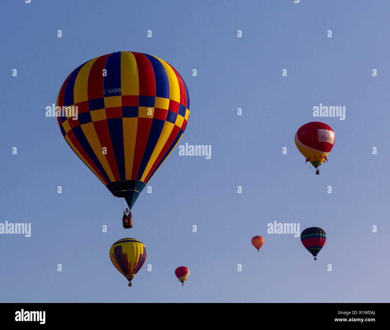 Hot air balloons, Quebec, Canada Stock Photo - Alamy